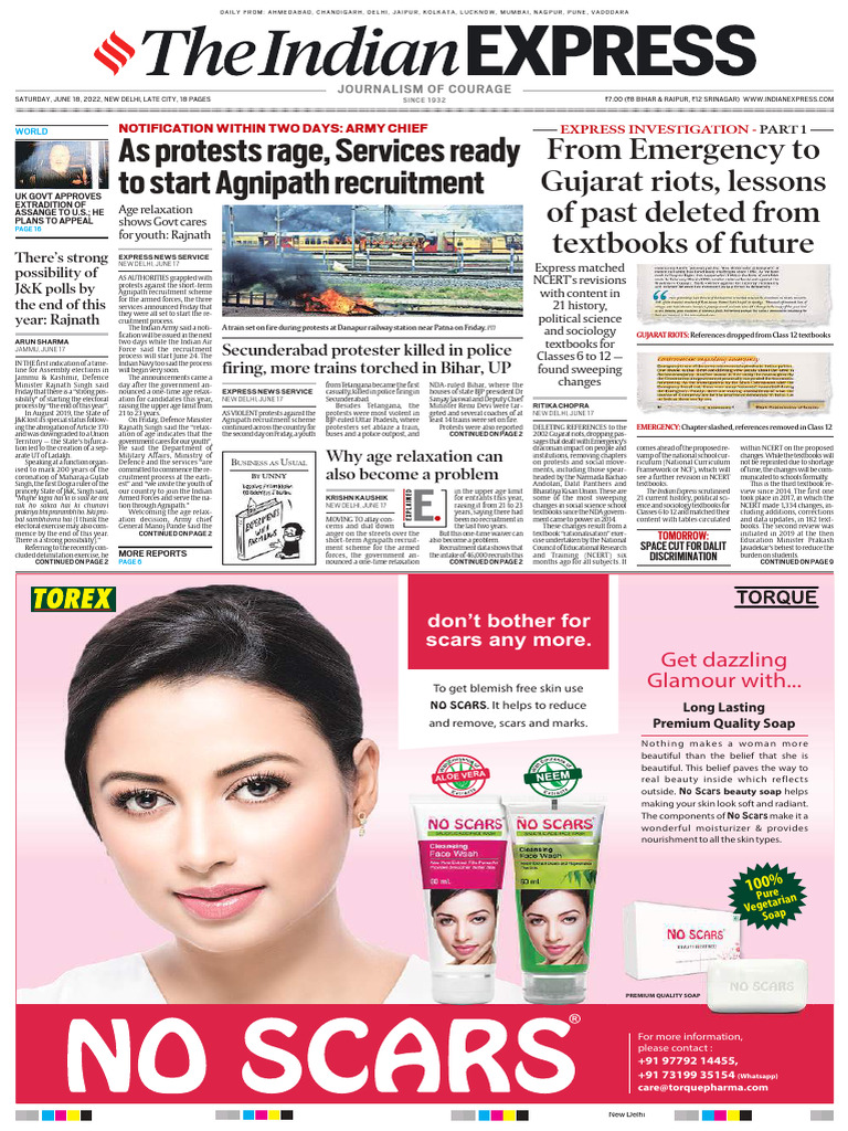 The Indian Express | PDF | Politics Of India | Government Of India