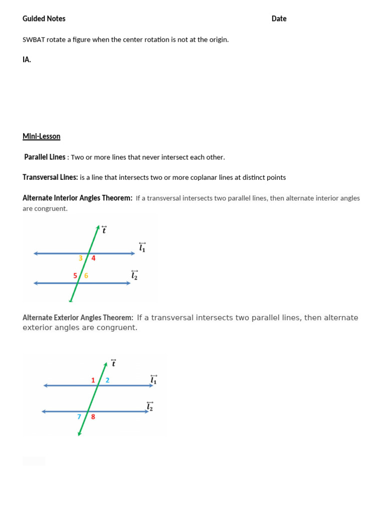 Proving Angle Congruence with Transversals | PDF | Classical Geometry ...