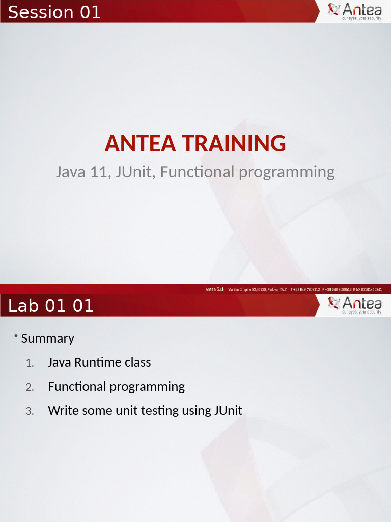 Lab 01 Java 11, JUnit, Functional Programming | PDF | Java (Programming ...