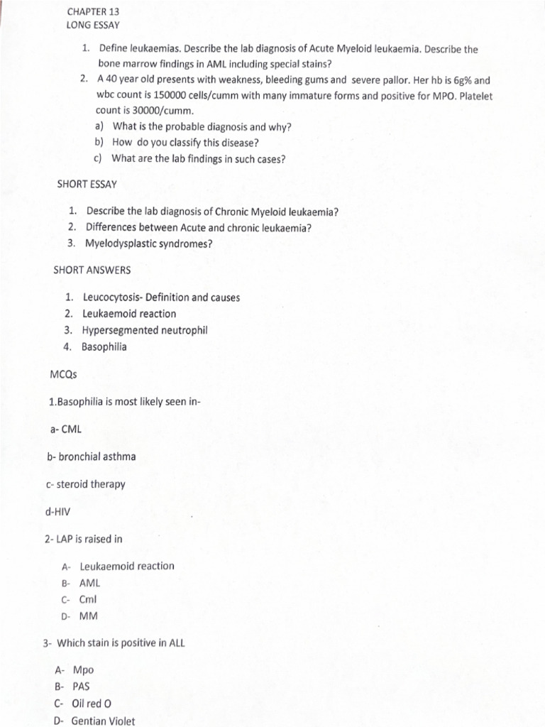 Pathology Block 2 Question Bank Improtant QN | PDF