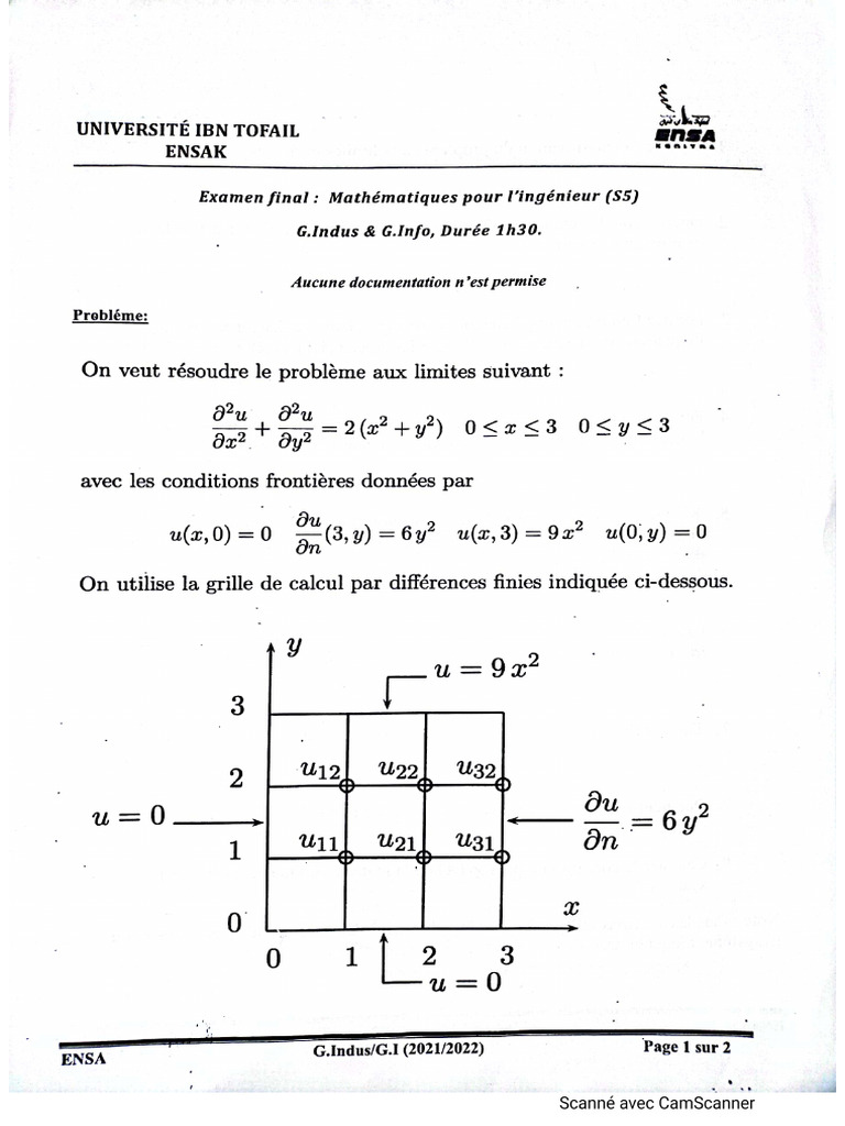 Examen Final Math 2021-2022 | PDF