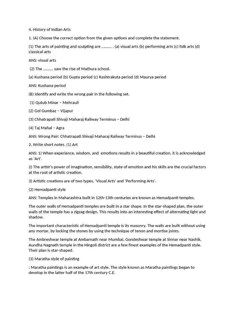 History of Indian Arts | PDF