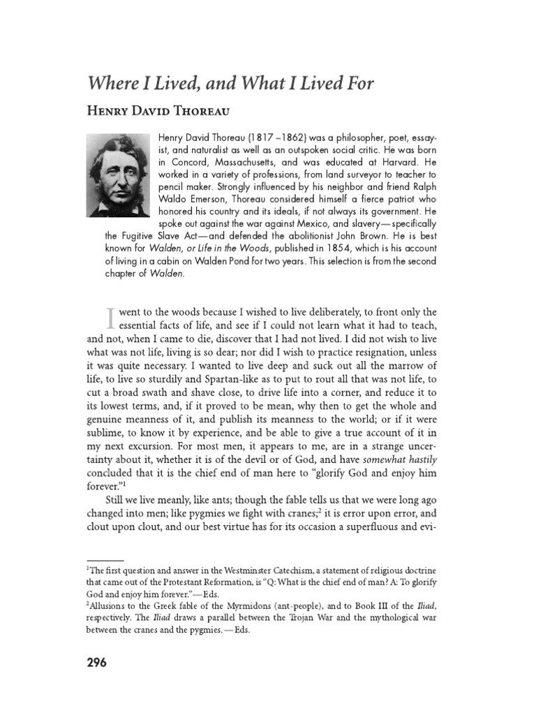 Thoreau - Walden Chapter 2 | PDF