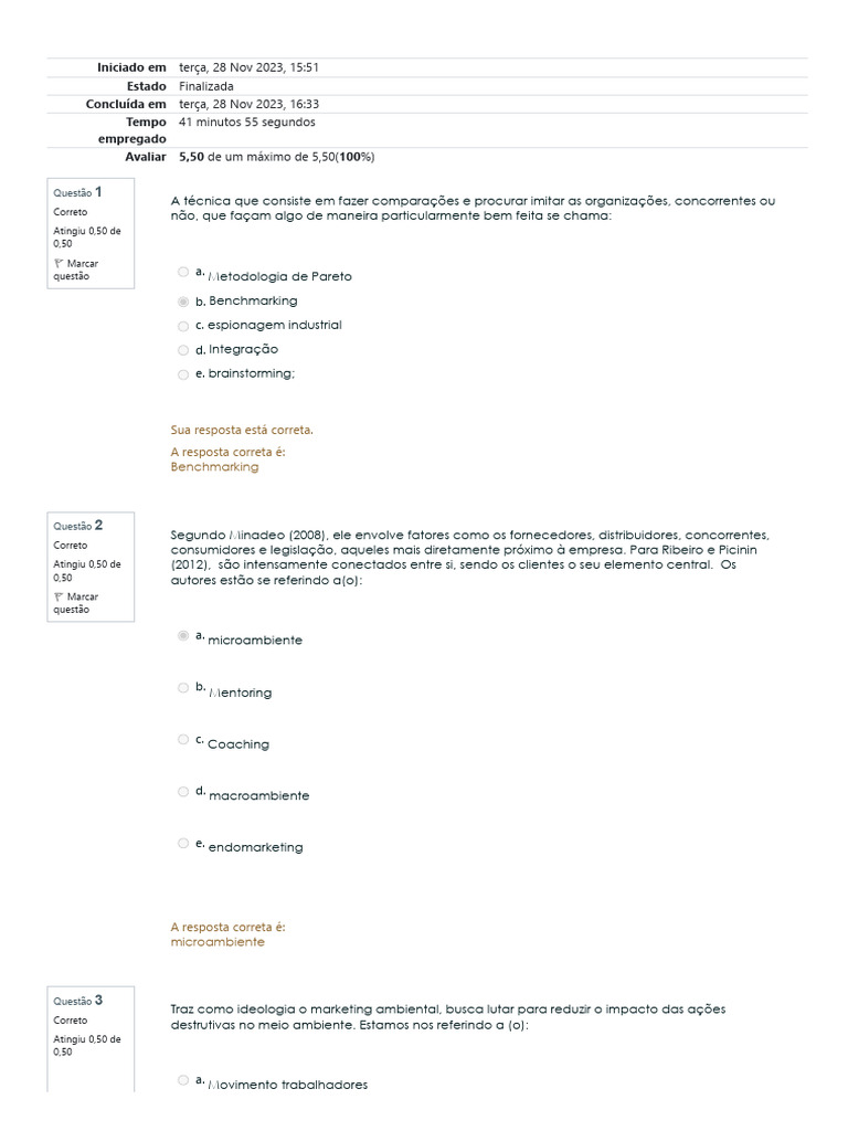Prova Regular - Revisão Da Tentativa | PDF | Marca | Marketing