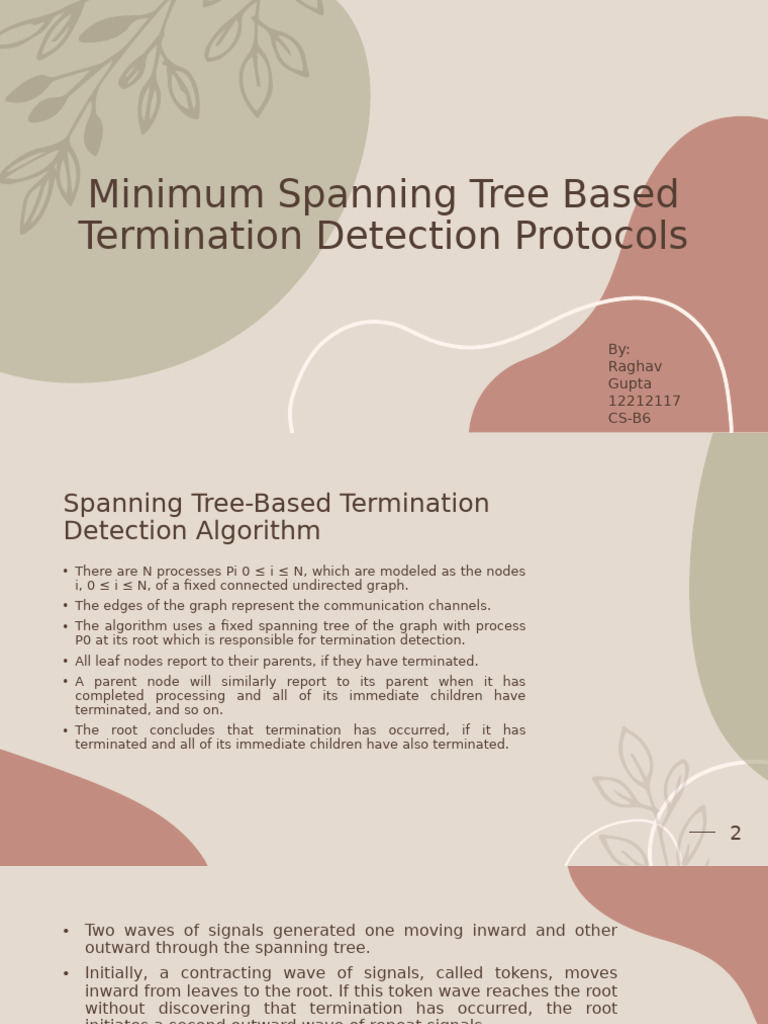 MST Based Termination Detection Protocols | PDF | Discrete Mathematics | Theoretical Computer ...