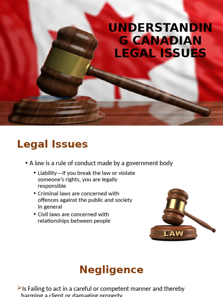 Canadian Legal Issues for Support Workers | PDF | Employment | Negligence