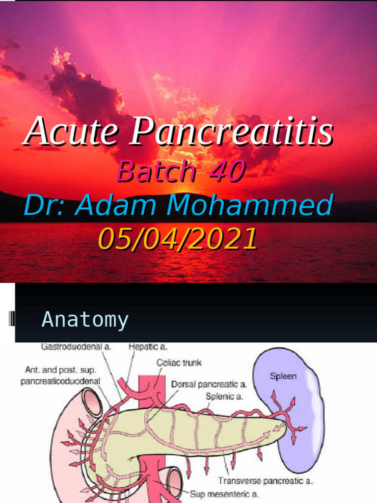 Causes and Management of Acute Pancreatitis | PDF | Pancreas | Human ...