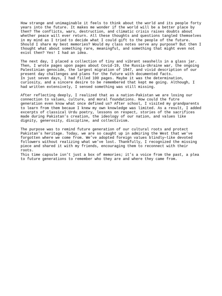 How Strange and Unimaginable It Feels To Think Abo | PDF