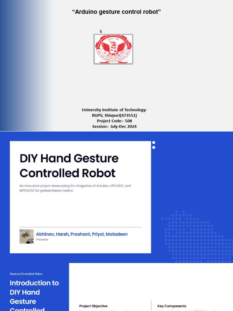 Arduino - Gesture - Control - Robot - Minor - Project-1 (1) .. Complet PPT - ABC | PDF
