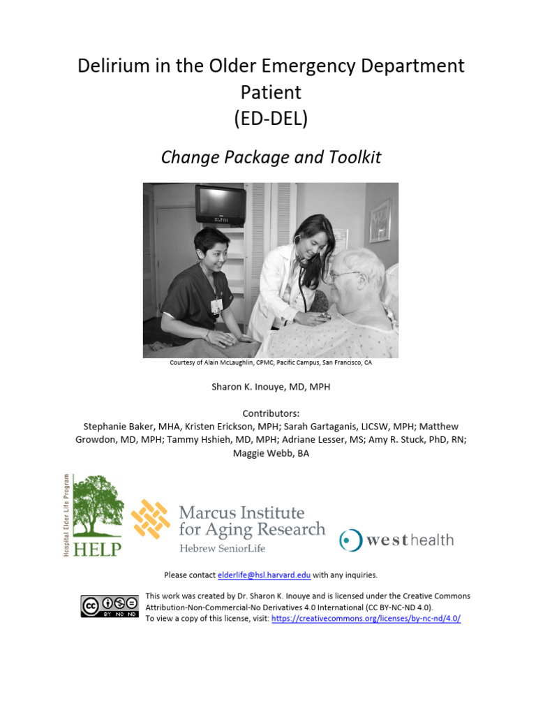 ED Delirium Toolkit | PDF | Emergency Department | Benzodiazepine
