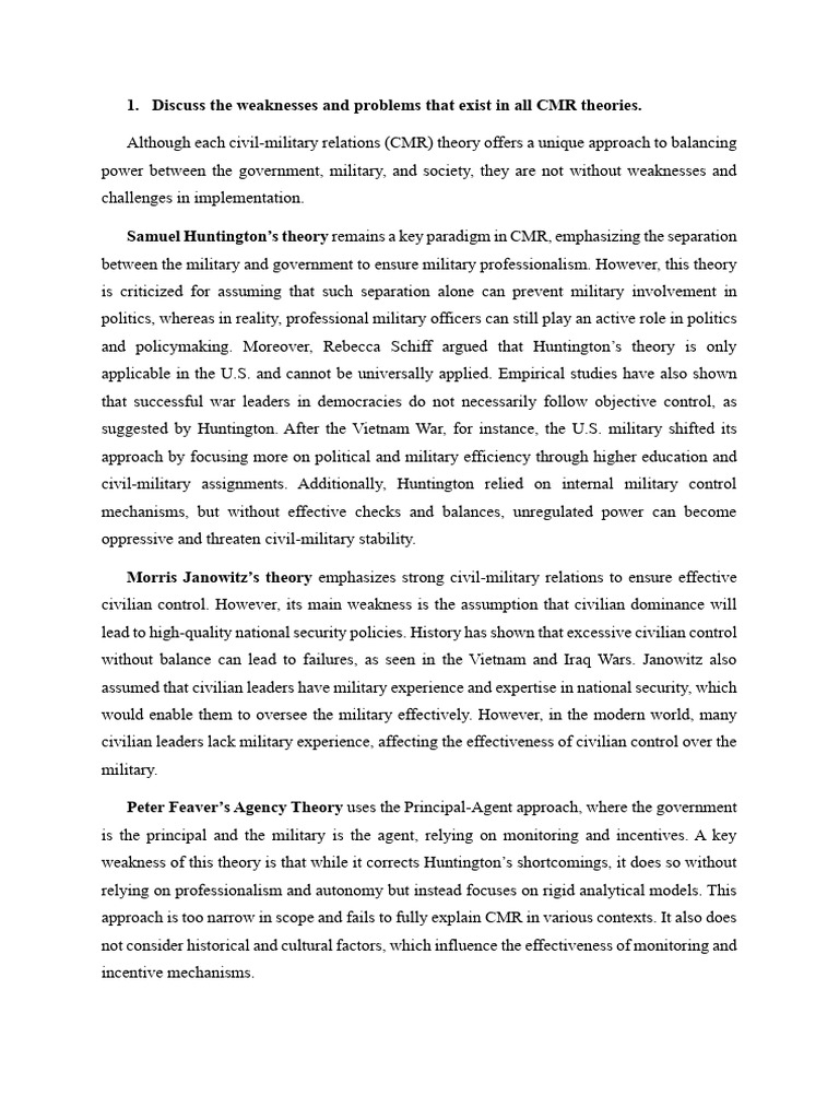 Civil Military Coordination Theories | PDF | Political Science