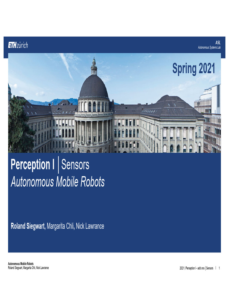 Perception I - Sensors Add Ons 2021 RS | PDF | Global Positioning System