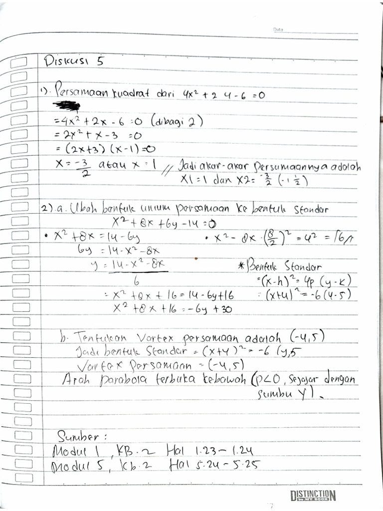Diskusi Sesi 5 Matematika | PDF