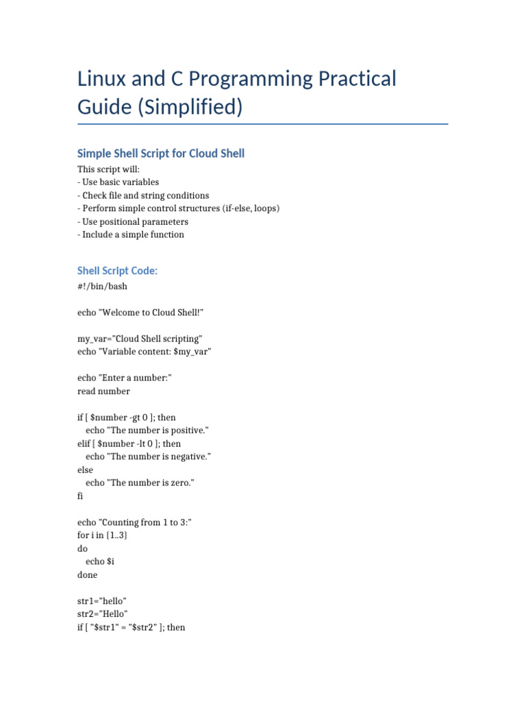 Linux and C Practical Guide | PDF | Programming Paradigms | Computer Science