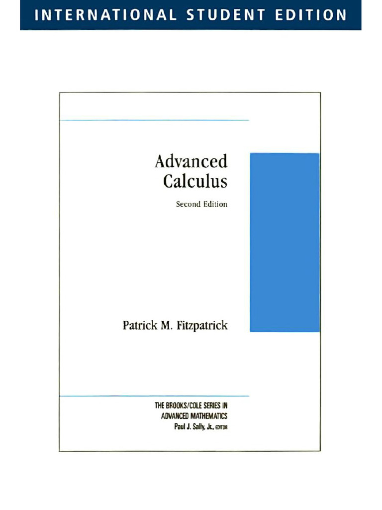 Advanced Calculus 2nd Edition Patrick M. Fitzpatrick | PDF