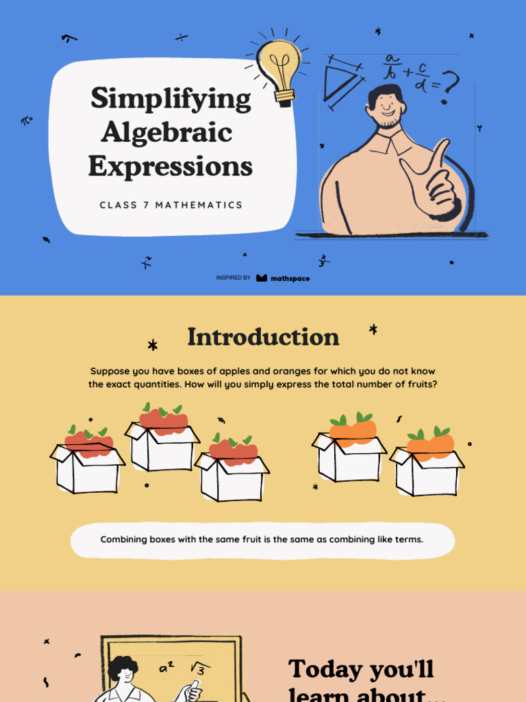 Simplifying Algebraic Expressions Guide | PDF | Rational Number ...