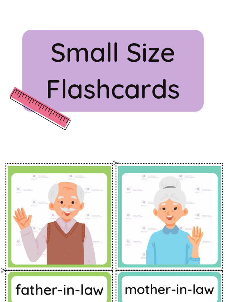 PreA1 Small Extended Family Members Flashcards | PDF