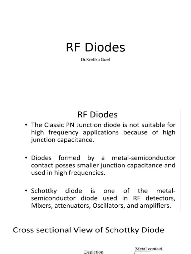 RF Diodes | PDF