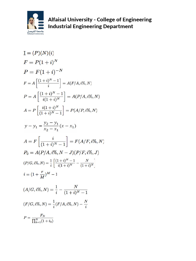 Midterm II-formula Sheet | PDF