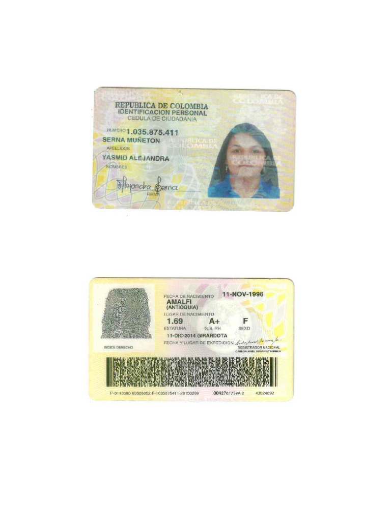 Cedula Alejandra Serna | PDF