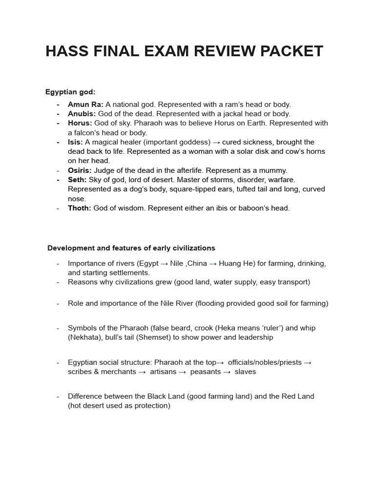 Hass Final Exam Review Packet | PDF | Confucianism | Bill (Law)