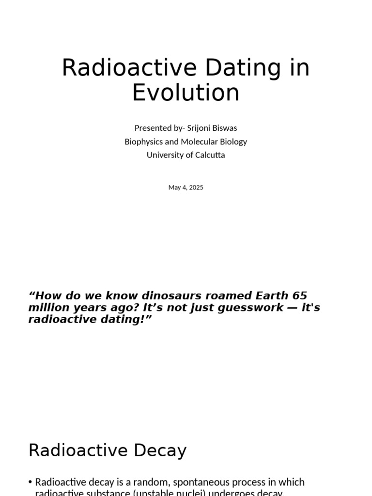 Radioactive Dating in Evolution DRAFT | PDF | Radioactive Decay | Neutron