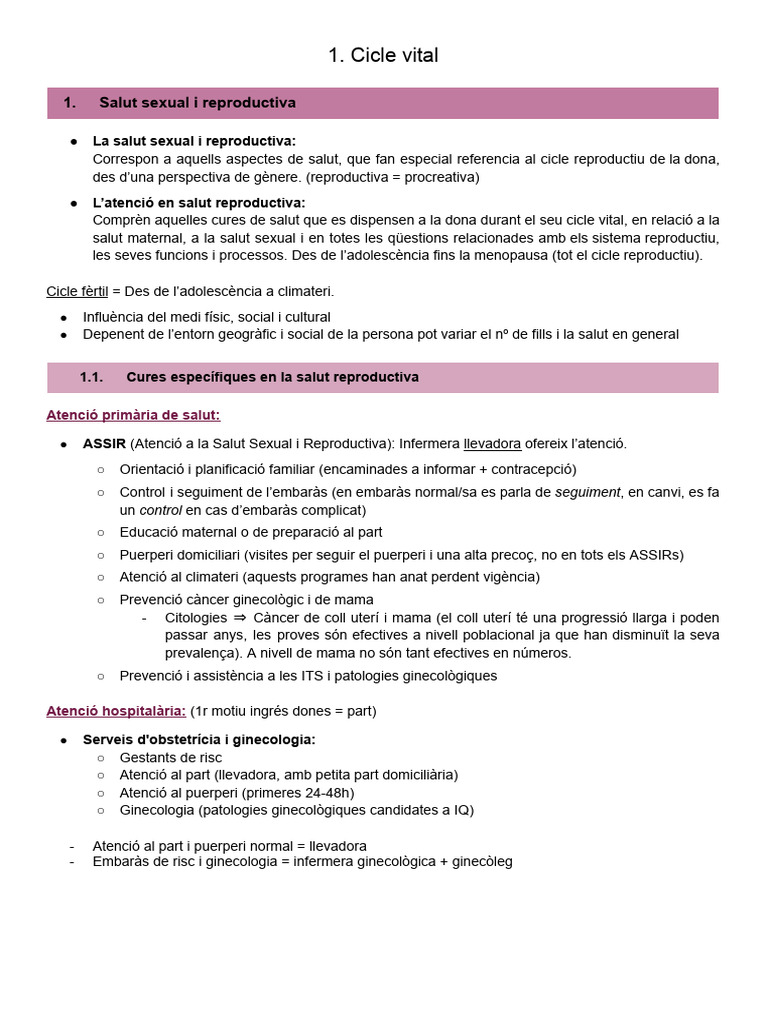 Cicle Vital | PDF