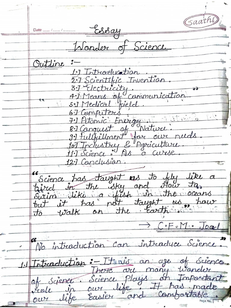 Essay - Wonders of Science | PDF