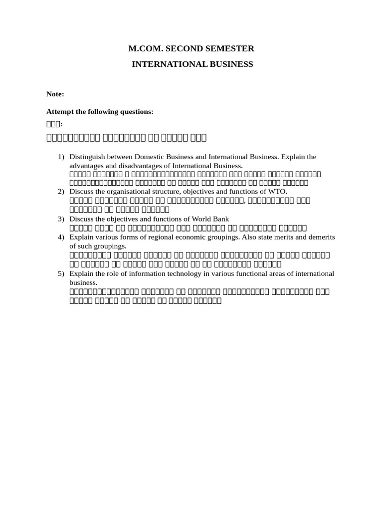 International Business Assignment | PDF