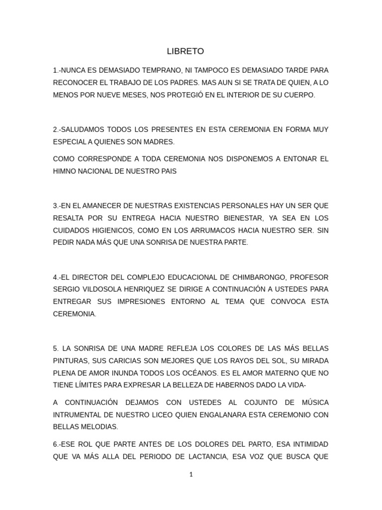 LIBRETO | PDF | Amor