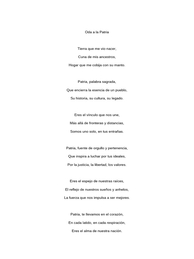 Oda A La Patria | PDF