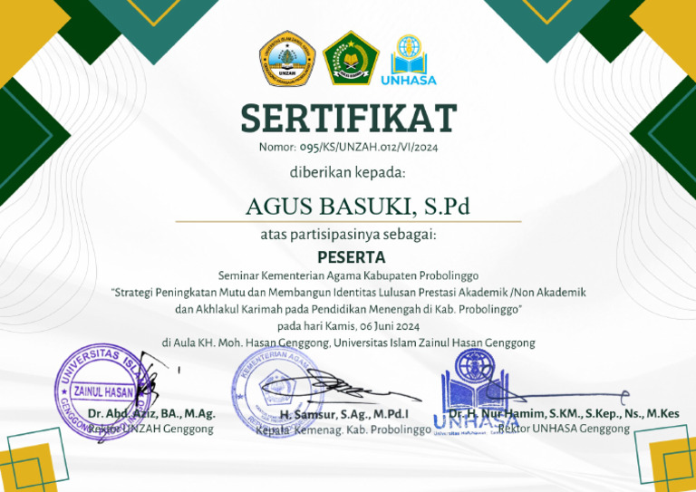 Sertifikat 2024 | PDF