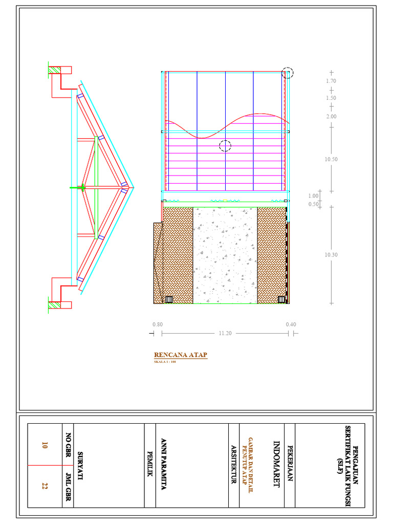 11. Gambar Dan Detail Rangka Atap | PDF