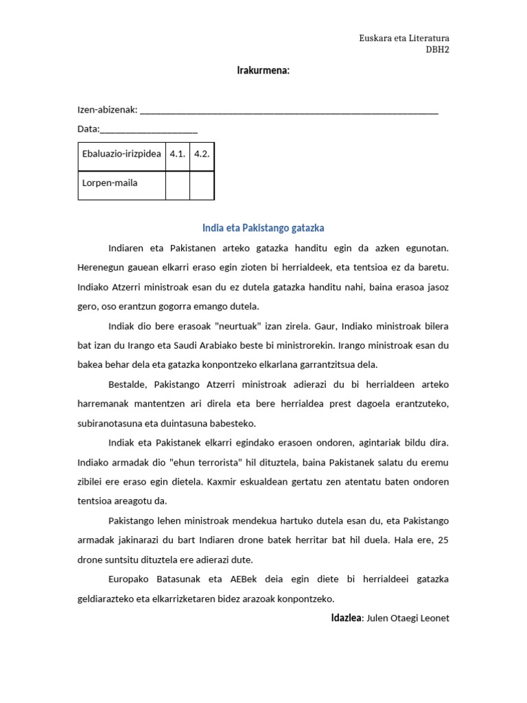 India Pakistan Gatazka Ulermena 2DBH | PDF