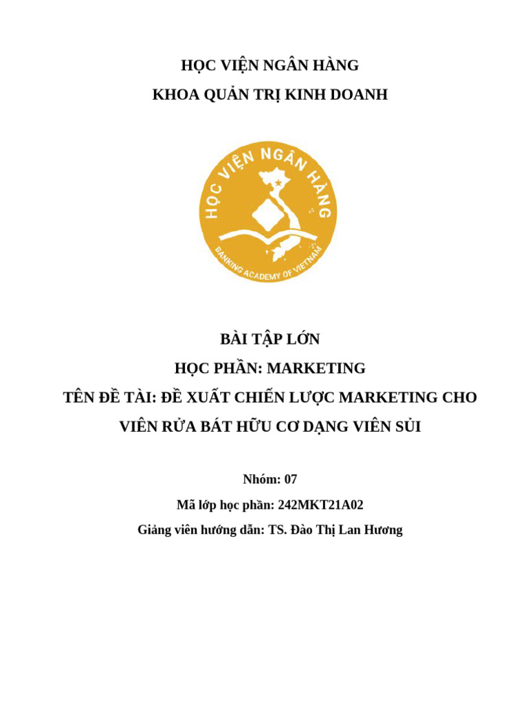 Nhóm7 - MKT02 - BTL | PDF