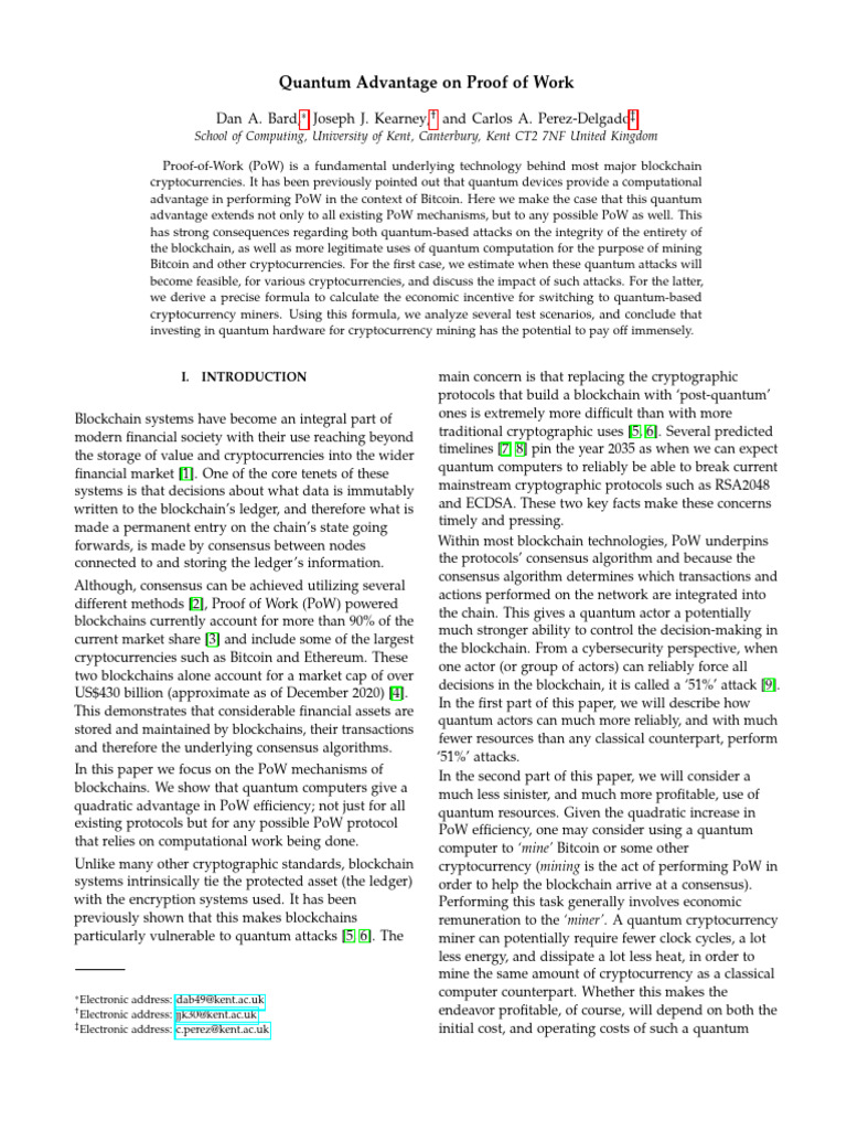 Quantum Advantage On Proof of Work | PDF | Quantum Computing | Cryptocurrency