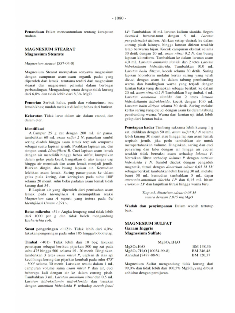 Mg. Stearat Dan Talkum | PDF