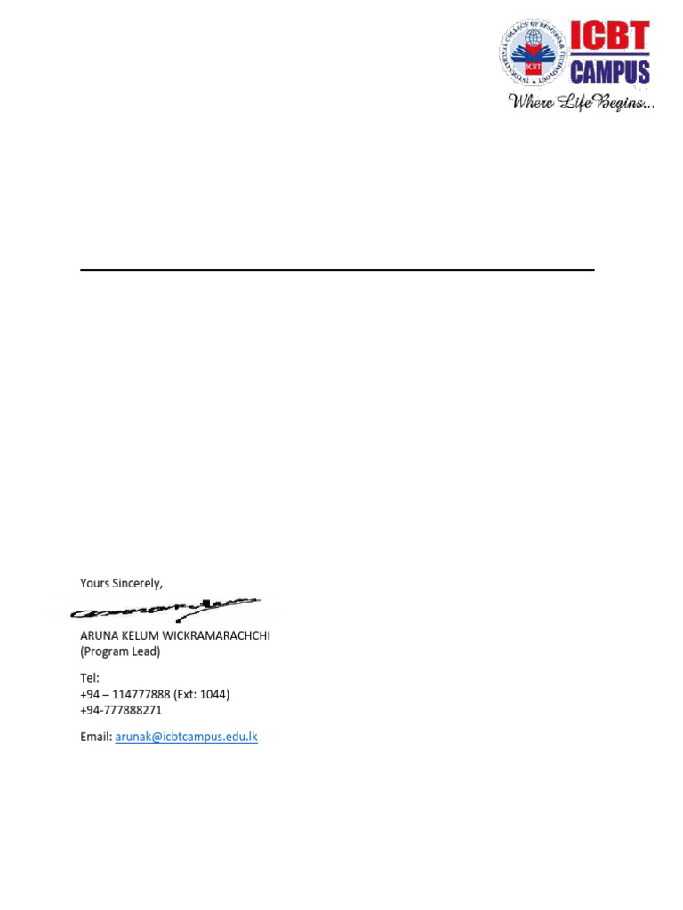 Studentship Letter | PDF