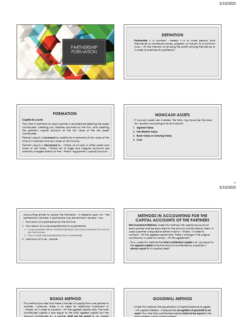 Partnership-Formation_So-Easy | PDF | Partnership | Goodwill (Accounting)