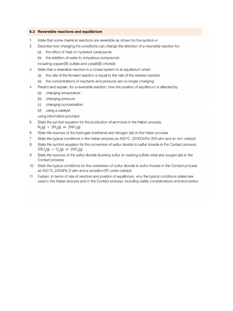 Reversible Reaction and Equilbrium | PDF