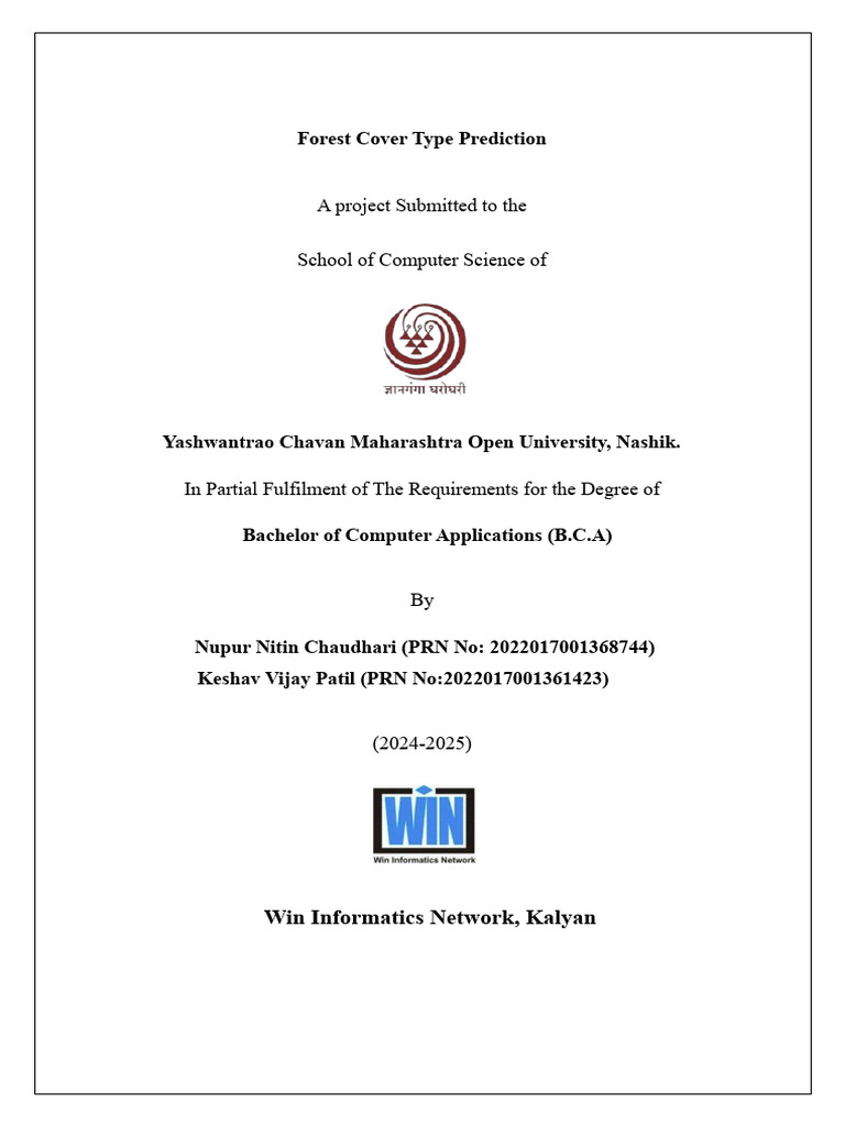 Forest Cover Type Black Bookk | PDF | Machine Learning | Douglas Fir