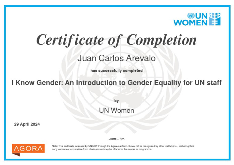 I Know Gender_Course certificate - I Know Gender An Introduction to ...