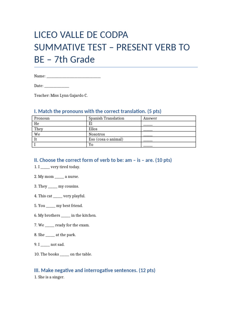 Summative_Test_7th_Grade | PDF | Semantic Units | Languages
