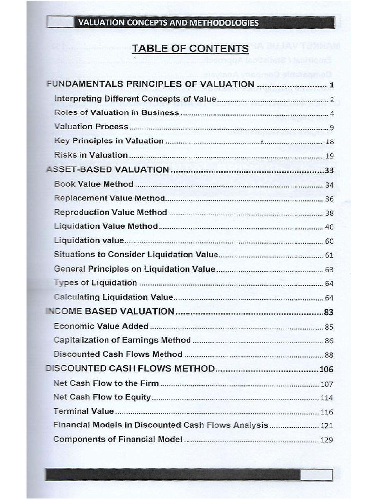 Valuation Methods Overview | PDF