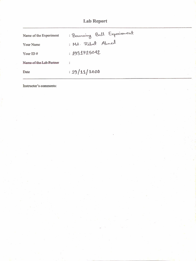 Phy 107 Experiment 2 | PDF