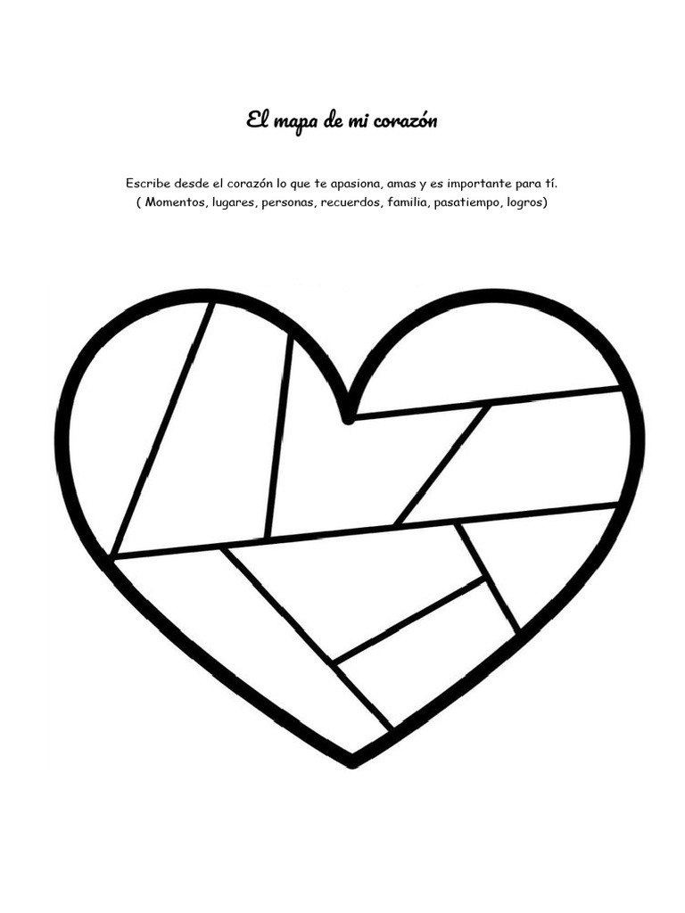 Mapa de mi corazón: Actividad creativa | PDF