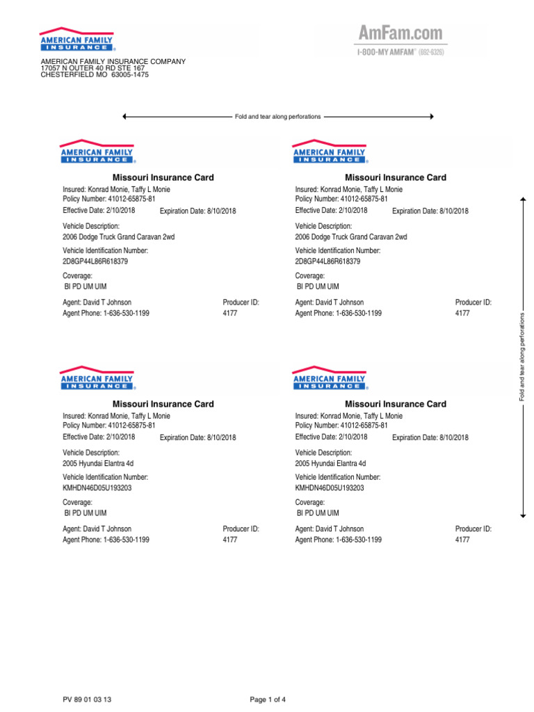 Proof of Insurance Cards PDF | PDF | Wheeled Vehicles | Commercial Vehicles