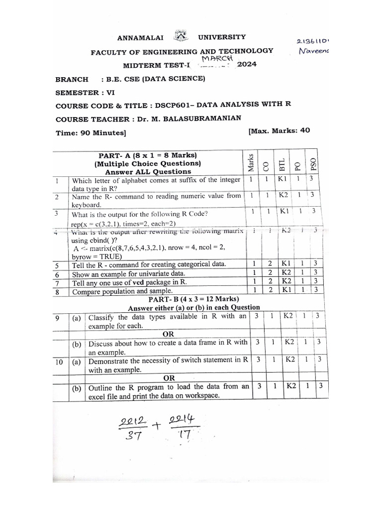 Data Analytics With R | PDF