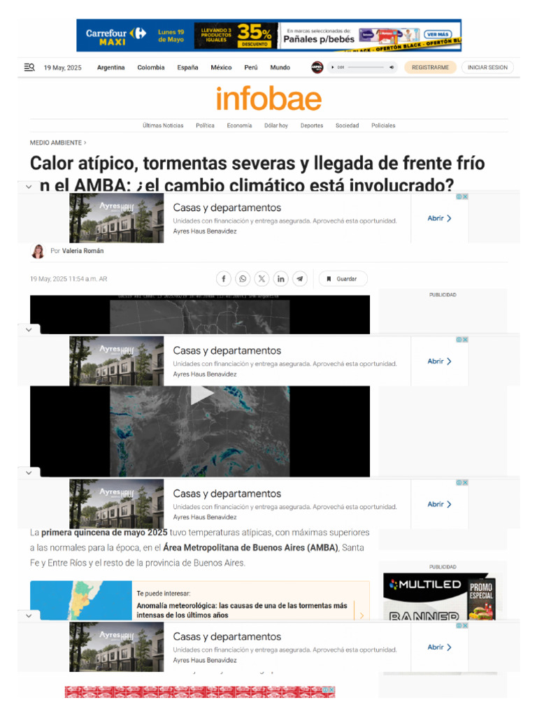 Salud Ciencia 2025 05 19 Calor Atipico Tormentas Severas y Llegada de ...