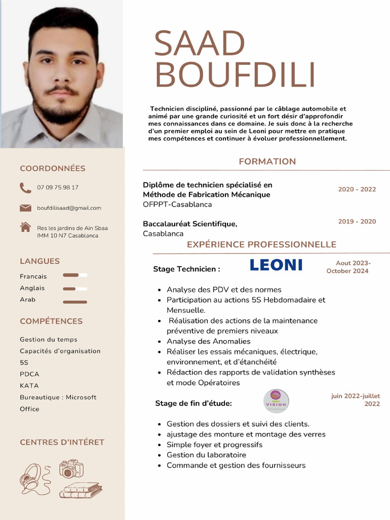 CV Saad Boufdili Majda | PDF